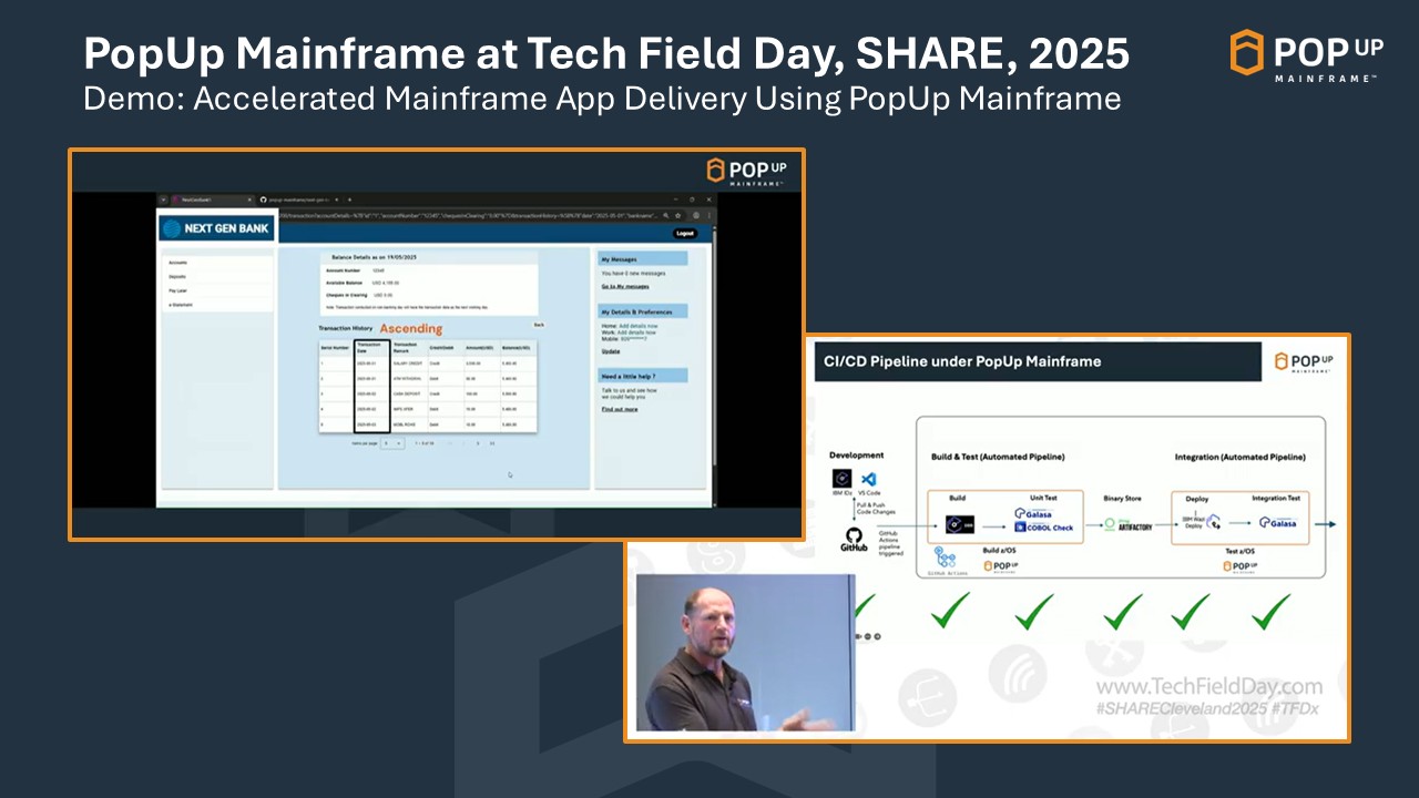 Demonstration - Accelerating Mainframe App Delivery with PopUp Mainframe - Popup Mainframe